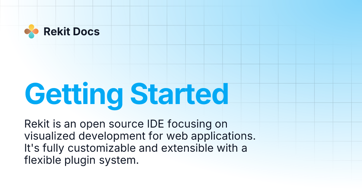 Getting Started | Rekit Docs